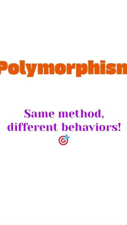 Polymorphism In Object Oriented Programming Polymorphism Oopsinjava