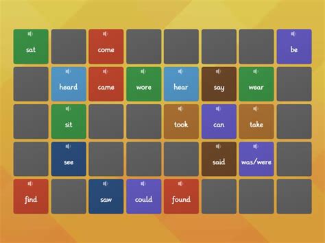 Memory Game Simple Past Combine Os Pares