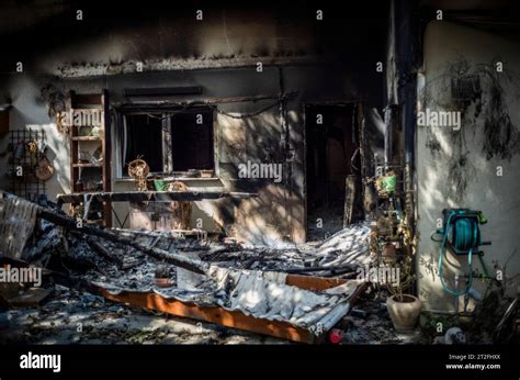 Nir Oz Israel 19th Oct 2023 A View Of The Devastation Caused By Islamist Hamas Militants On