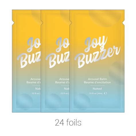 Joy Buzzer Naked Clitoral Arousal Balm Bulk Pack24 Pcs 13 Oz Foil