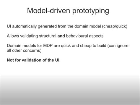 Model Driven Prototyping Ppt