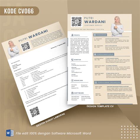 Template Cv Dan Surat Lamaran Kode 066
