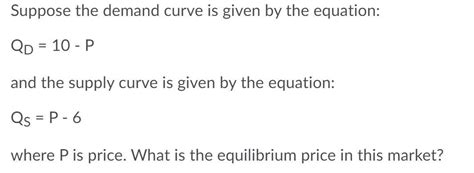 Solved Suppose The Demand Curve Is Given By The Equation Qp Chegg Com