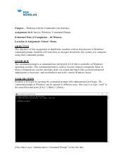 LAB A Intro To Windows Command Prompt Pdf Chapter Working With The Command Line