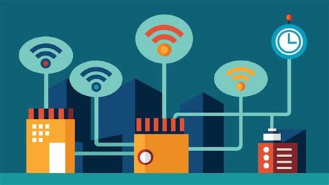 Premium Vector A Of Iot Sensors Is Seen Up Close Interconnected By G Technology To Collect And