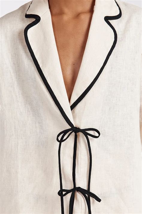 Cream Linen Shirt Jynrae