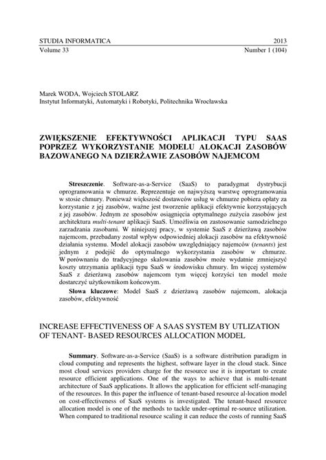 Pdf A Tenant Based Resource Allocation Model Application In A Public Cloud