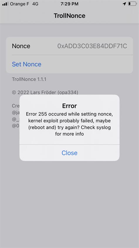 Help I Got This Error When I Try To Set Nonce With Trollnonce R