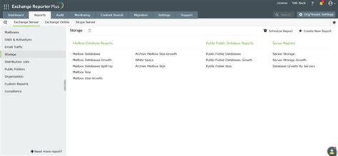 Storage Reports Exchange Reporter Plus