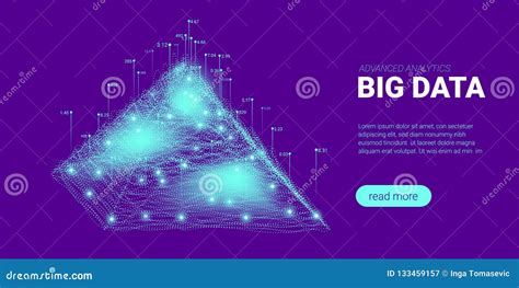 Quantum Computing Visualization Big Data Sorting Stock Vector