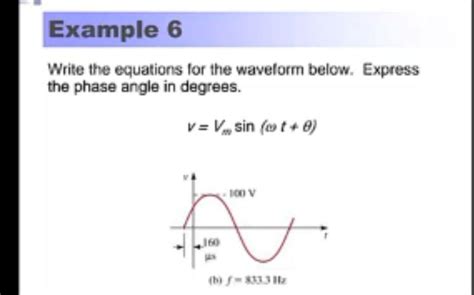 Solved Example Write The Equations For The Waveform Below Chegg Com