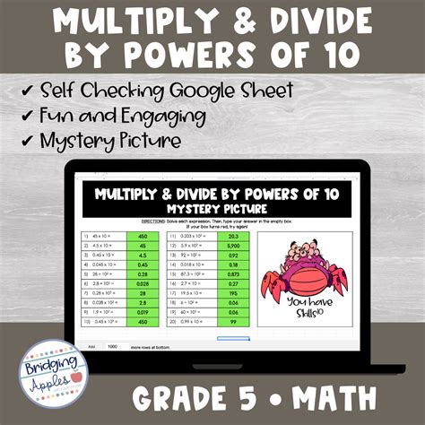 Multiply And Divide By Powers Of Mystery Picture Mystery Pictures Powers Of Th