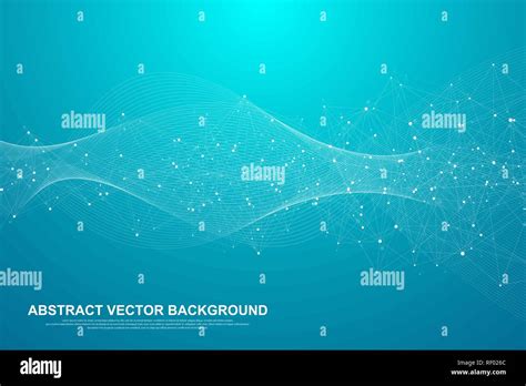 Abstract Plexus Background With Connected Lines And Dots Plexus Geometric Effect Big Data With