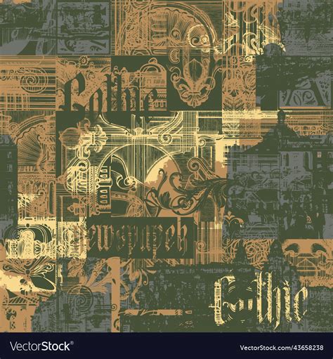 Abstract Seamless Pattern With Chaotic Layering Vector Image