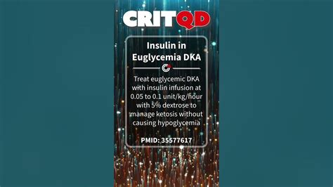 Insulin In Euglycemia Dka Youtube