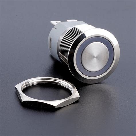 22mm Ring LED Illuminated Self Locking Metal Push Button 4pins 15A Sonoff Electrical Switch
