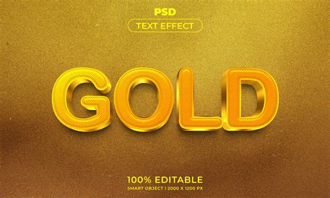 Artstation Gold Psd Fully Editable Text Effect Layer Style Psd