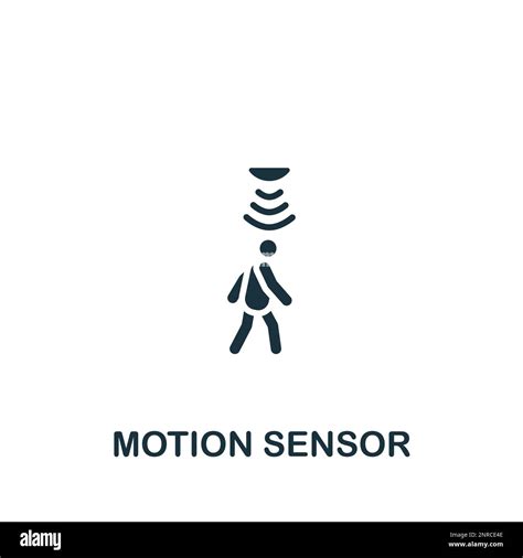 Motion Sensor Icon Monochrome Simple Sign From Security Collection Motion Sensor Icon For Logo