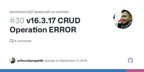 V16317 Crud Operation Error · Issue 30 · Syncfusionej2 Javascript