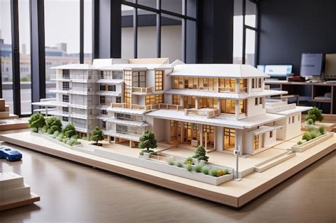 Premium Photo Mockup Of Architecture Building Model