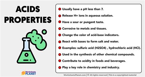 Properties Of Acids Characteristics Of Acids