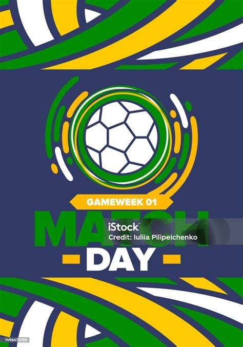 축구 경기의 날 경기의 날 푸볼 피치와 공 세계 선수권 대회와 유럽 컵 리그 플레이오프 정규 시즌 결승전 스포츠 포스터 벡터 일러스트 레이 션 Championship에 대한