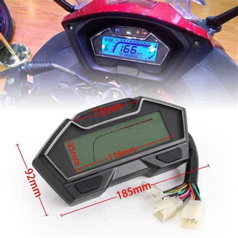 Universal Lcd Motorcycle Racing Street Bike Speedo Vicedeal