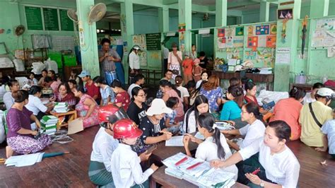 ဖျာပုံမြို့နယ်အတွင်း ၂၀၂၄ ၂၀၂၅ ပညာသင်နှစ် အခြေခံပညာကျောင်းများတွင် ကျောင်းအပ် စတင်လက်ခံ