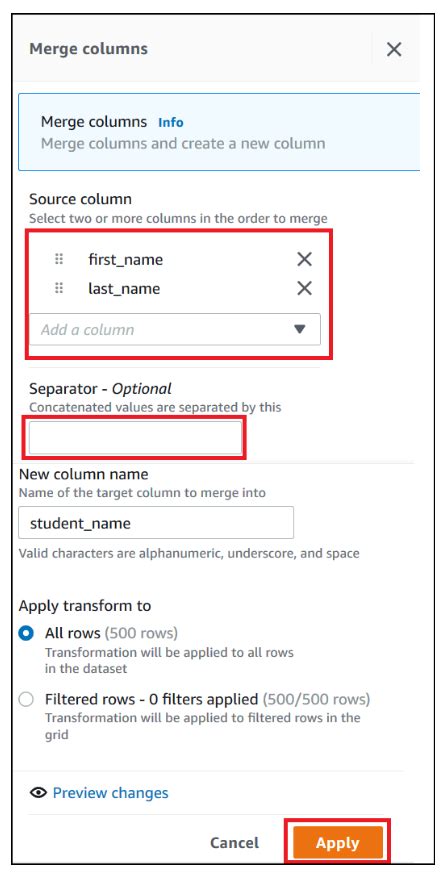 data preparation using an amazon rds for mysql database with aws glue databrew noise