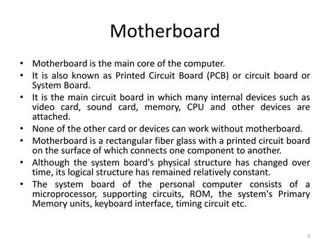 Motherboard Microprocessor And Usb Pptx