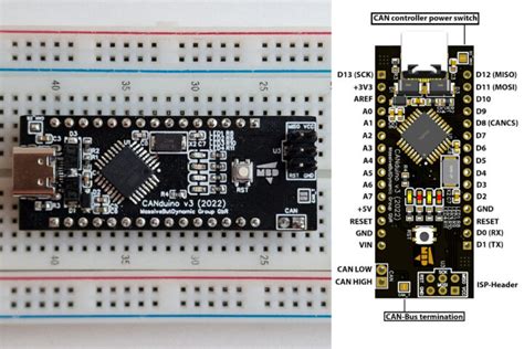 Canduino V3 A Microchip Atmega168pa Board With Can Bus Arduino Nano