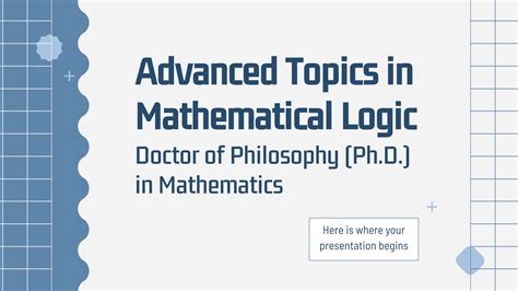 Advanced Topics In Mathematical Logic Doctor In Math