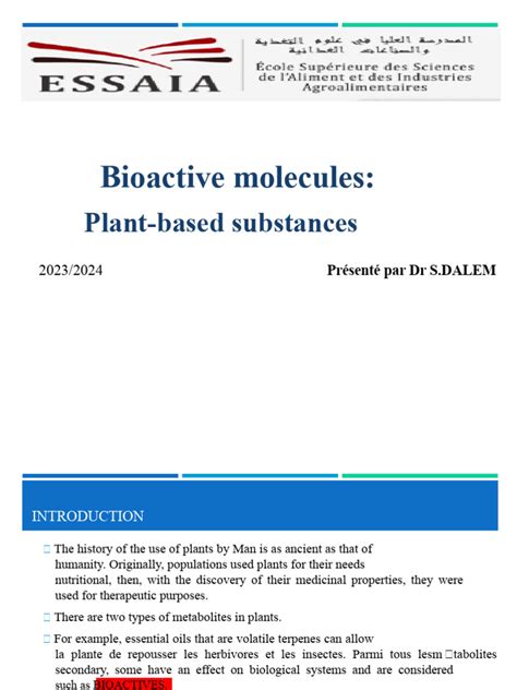 Bioactive Molecules Substances Derived From Plants Pdf Polyphenol