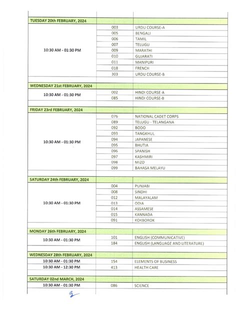 Cbse Revised Date Sheet 2023 24 Of Class X And Xii 03012024