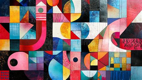 Abstract Vector Shape Composition Generative Design Artwork With Many Colors Vector Stock