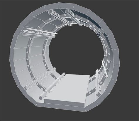 Underground Tunnel Segment 3d Model 5 Blend Fbx Obj 3ds Free3d