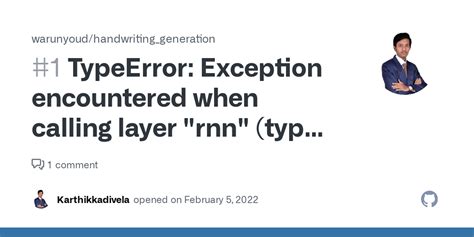 Typeerror Exception Encountered When Calling Layer Rnn Type Rnn · Issue 1 · Warunyoud