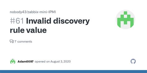 Invalid Discovery Rule Value Issue 61 Nobody43 Zabbix Mini IPMI