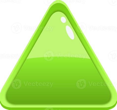 Green Cartoon Triangle Button 10928208 Png