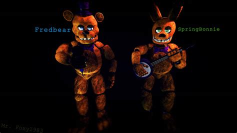 Sfmfnafposter Fredbear And Springbonnie By Mrclay1983 On Deviantart