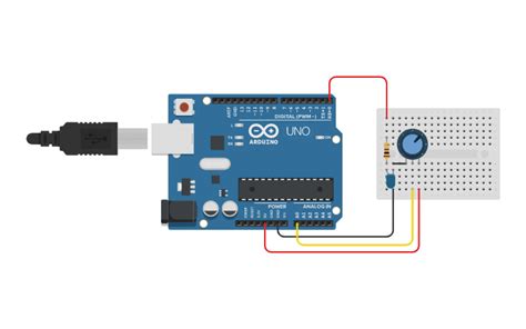 Circuit Design Praktikum Mikrokontroller Fungsi Analog Io Tinkercad