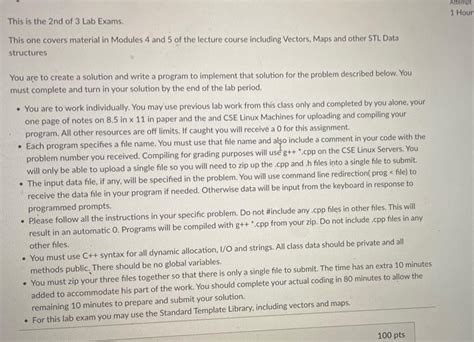 Solved This Is The 2nd Of 3 Lab Exams This One Covers