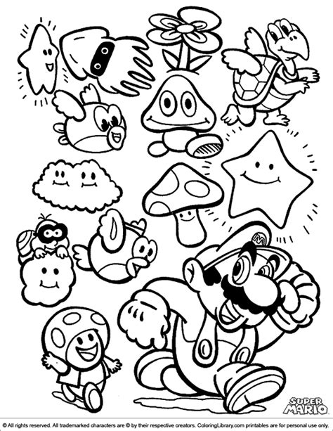 Super Mario Bros Coloring Pages Printables