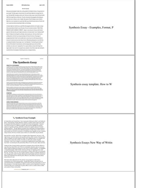 Writing Synthesis Essay Pdf
