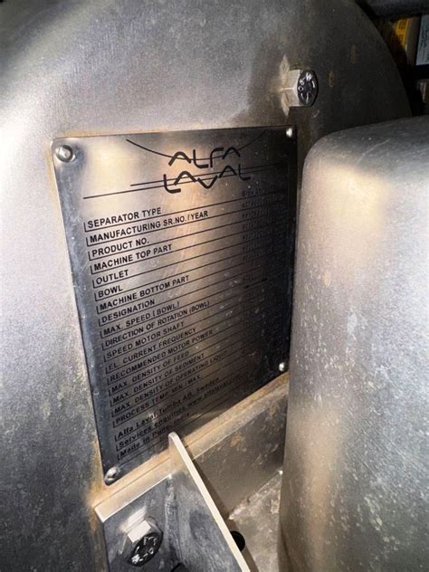 Alfa Laval Brew 250 Hermetic Clarifier Centrifuge Module 316ss Centrifuges Sanders