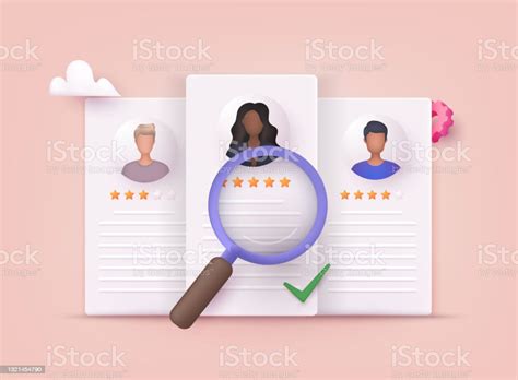 인적 자원 관리 및 채용 개념 면접 채용 대행사 벡터 일러스트레이션 3d 벡터 일러스트레이션 채용에 대한 스톡 벡터 아트 및 기타 이미지 Istock