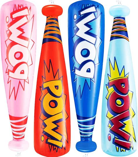 Inflatable Baseball Bats In Bulk Pack Of 12 Giant 42 Inch