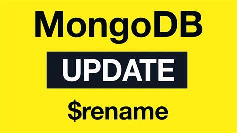Mongodb Update Queries 12 Rename Youtube