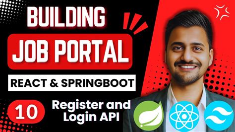 building job portal website using react and springboot part 10 register and login api youtube