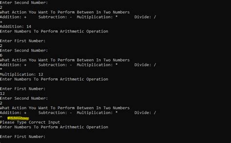 Do Arithmetic Operator According To User Choice With Switch Loop In C